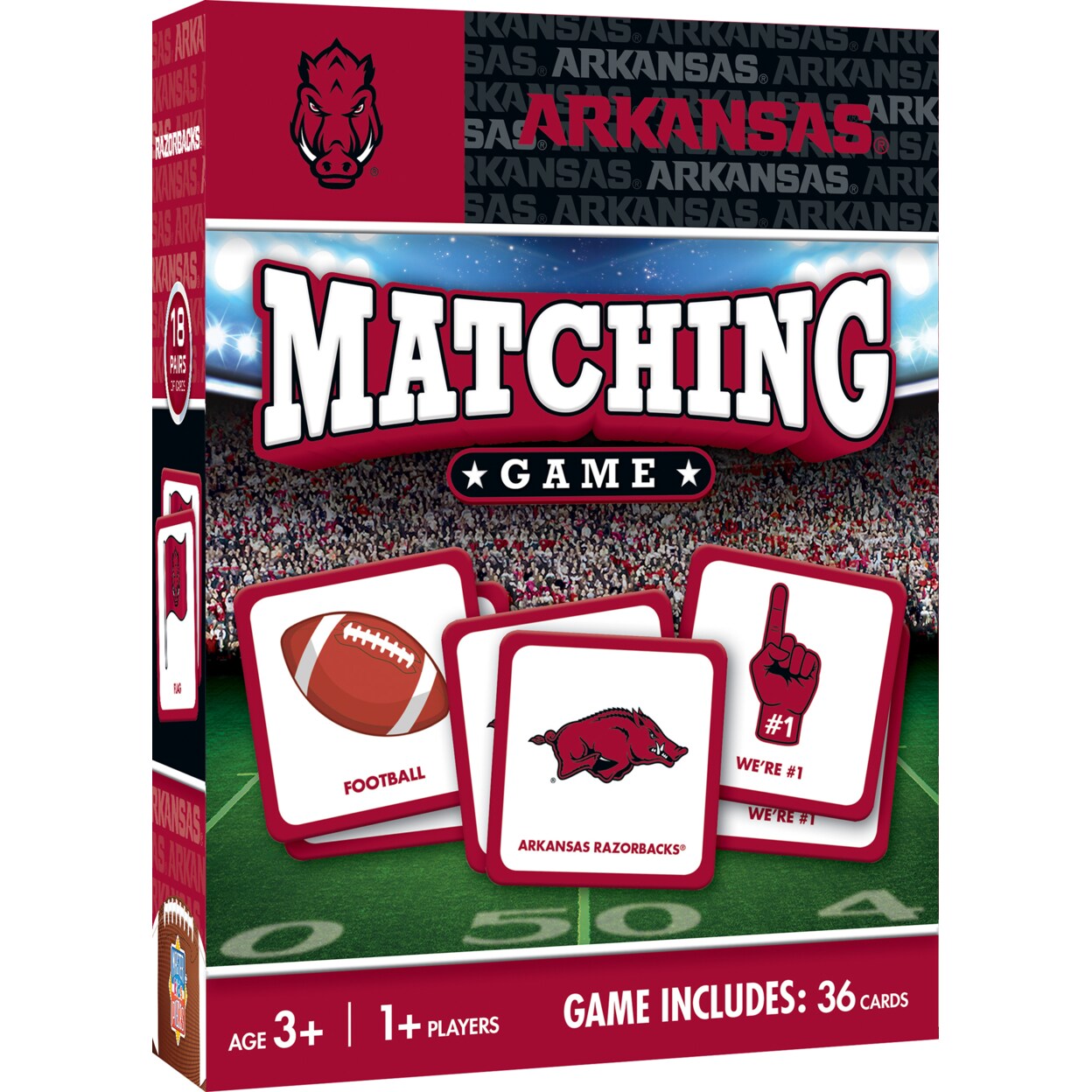 Masterpieces Officially Licensed NCAA Arkansas Razorbacks Matching Game ...