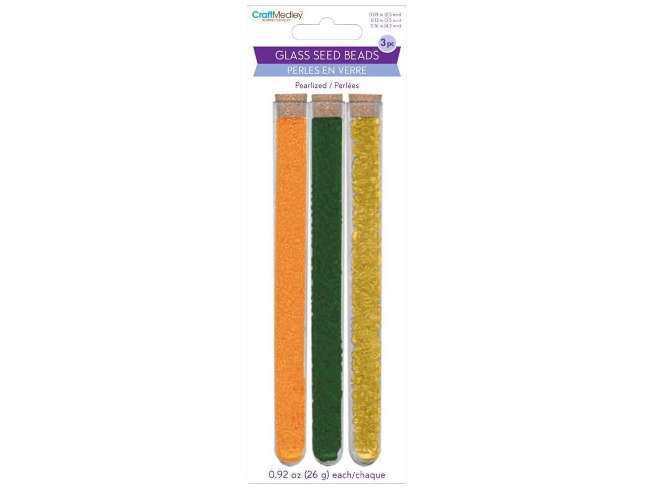 Craft Medley Glass Seed Bead Vials 3/Pkg-Tropical | Michaels