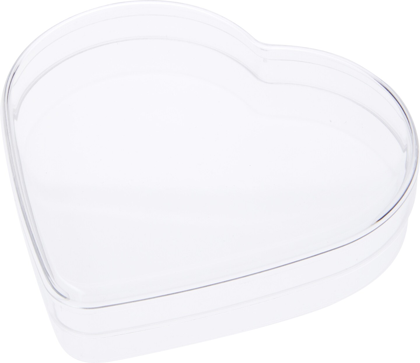 Pioneer Plastics 174C Clear Heart Shaped Plastic Container, 6" W x 1. ...