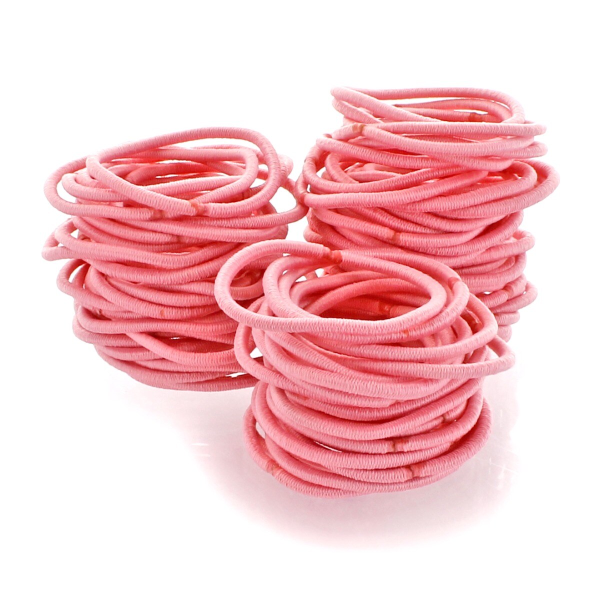 Small Elastic Ponytail Hair Bands Pink 20pcs | Michaels