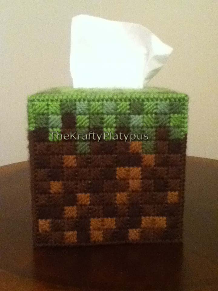 Minecraft Tissue Box Cover - Grass Block | MakerPlace by Michaels