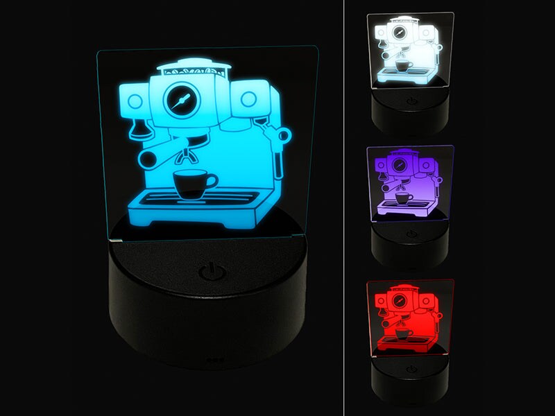 Espresso Machine Coffee 3D Illusion LED Night Light Sign Nightstand ...