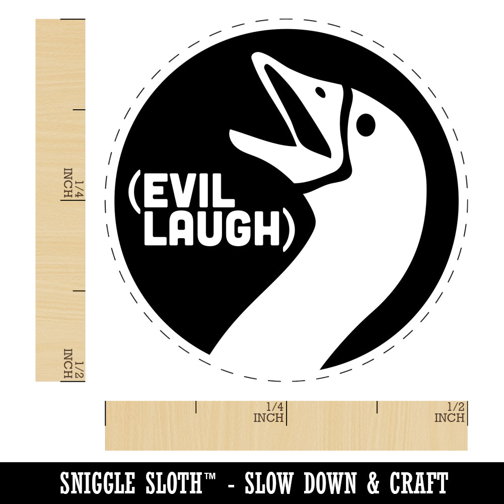 Goose Evil Laugh Self-Inking Rubber Stamp for Stamping Crafting ...
