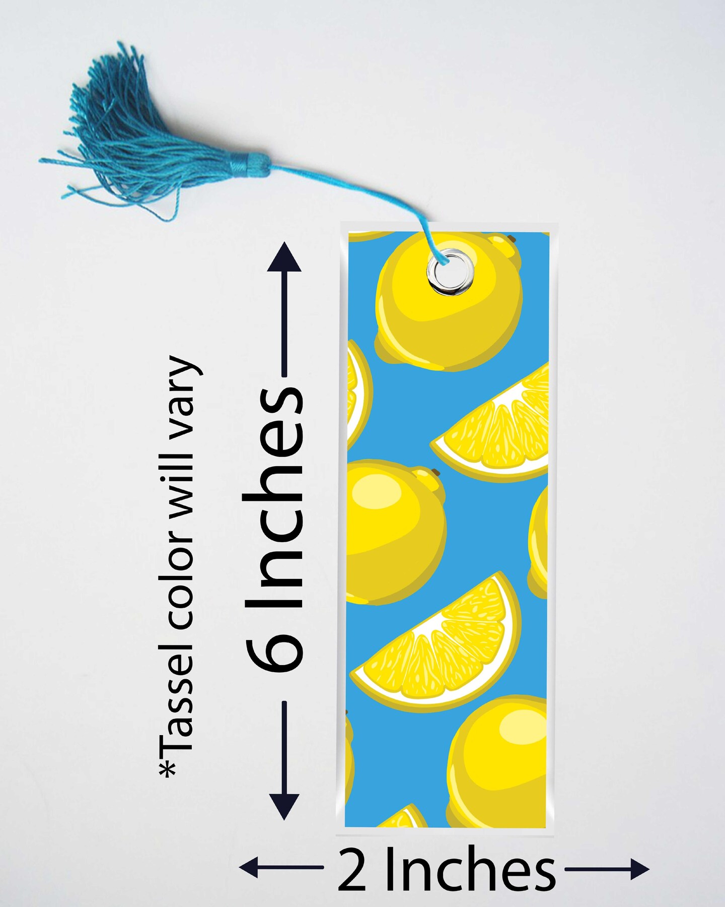 Lemon Bookmark Fruit Bookmark Food Bookmark Laminated Bookmark with ...