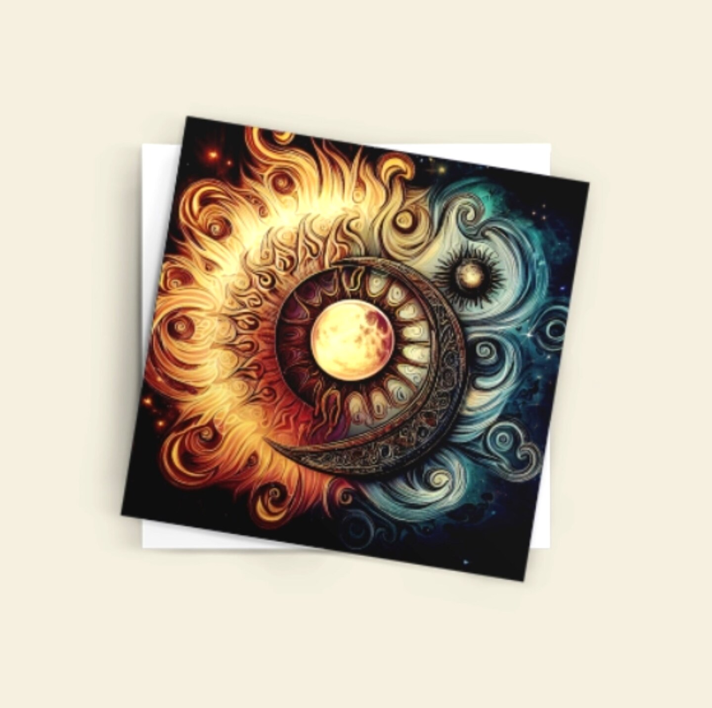 Sun and Moon Cards, Birthday Greeting Cards, Invitation Cards, Blank ...