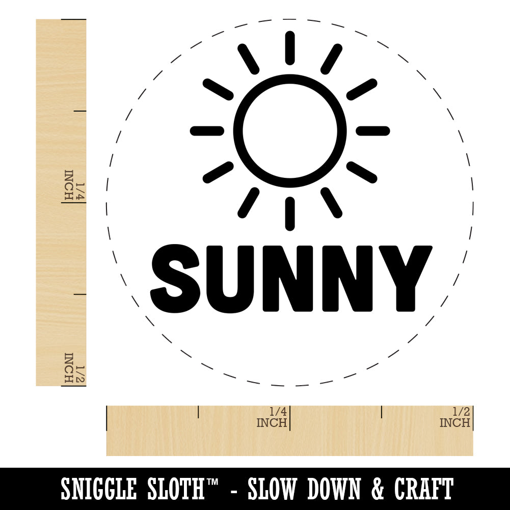 Sunny Weather Day Planner Self-Inking Rubber Stamp for Stamping ...