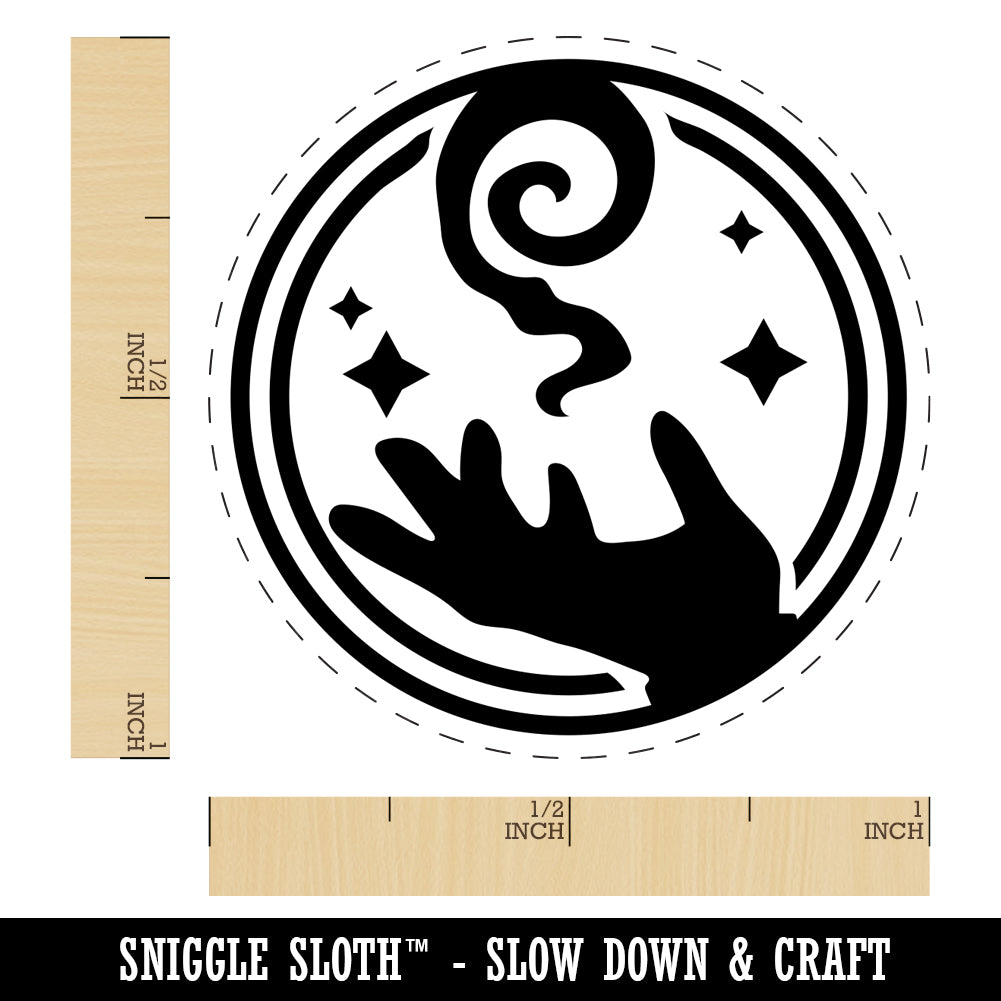 Mage Wizard Magic Spell Self-Inking Rubber Stamp for Stamping Crafting ...
