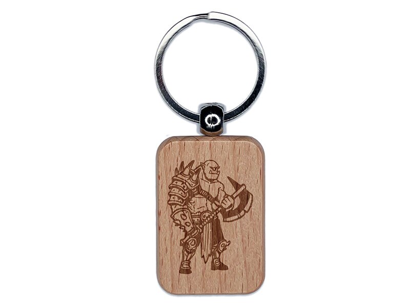 Orc Warrior Berserker Dungeons and Dragons Monster Engraved Wood ...