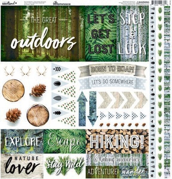 Reminisce Scandinavian Woodland 12x12 Stickers | Michaels