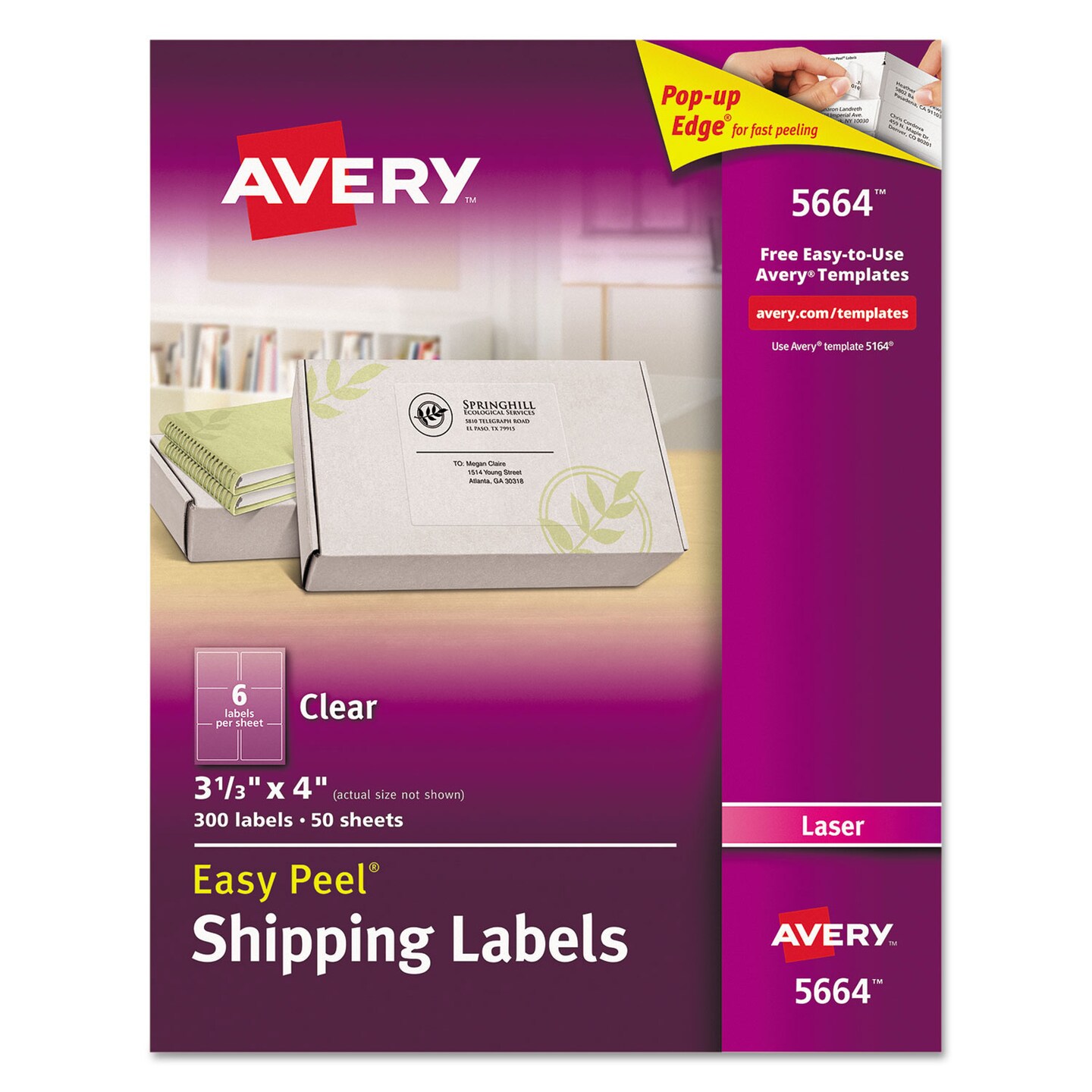 Avery Matte Clear Easy Peel Mailing Labels w/ Sure Feed Technology ... Avery Matte Clear Easy Peel Mailing Labels w/ Sure Feed Technology ...