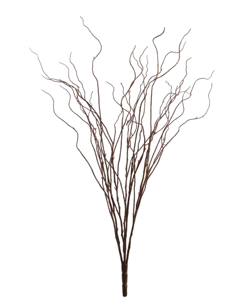 12-Pack: Natural Brown Twig Bush with 7 Lifelike Branches, Floral Home ...