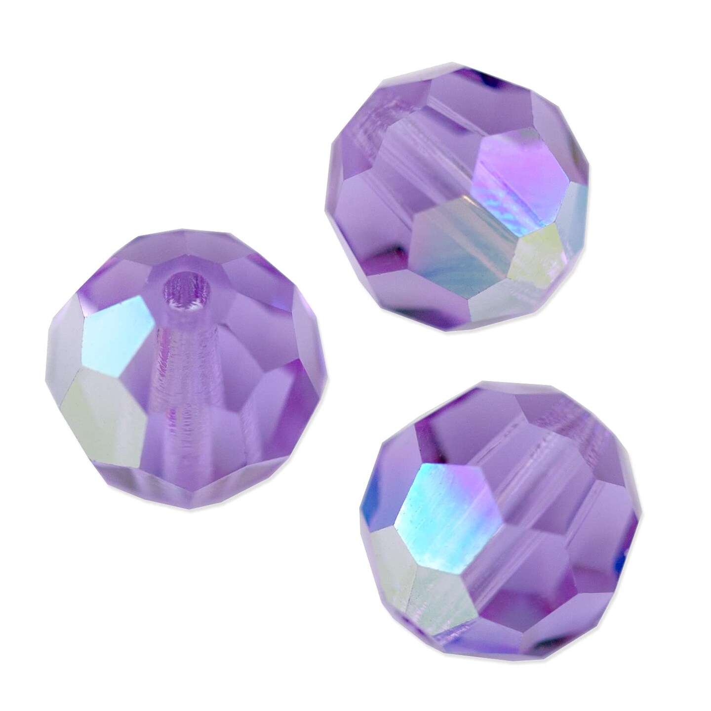 Preciosa Crystal Round Bead 6mm Violet AB (Package of 20) | Michaels