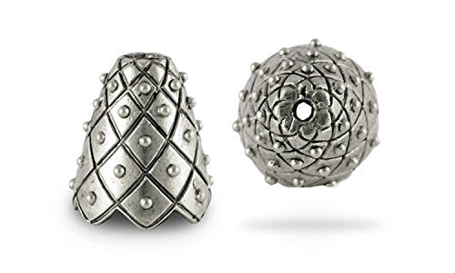 Bead Cap XX 14x17mm Pewter Antique Silver Plated | Michaels