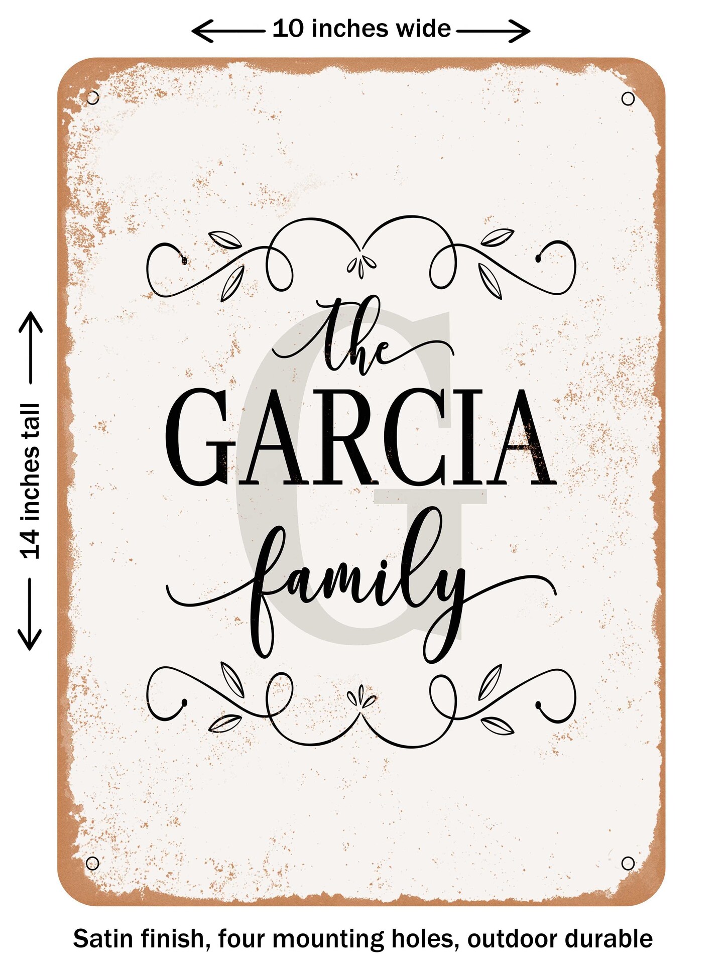 DECORATIVE METAL SIGN - the Garcia Family - Vintage Rusty Look | Michaels