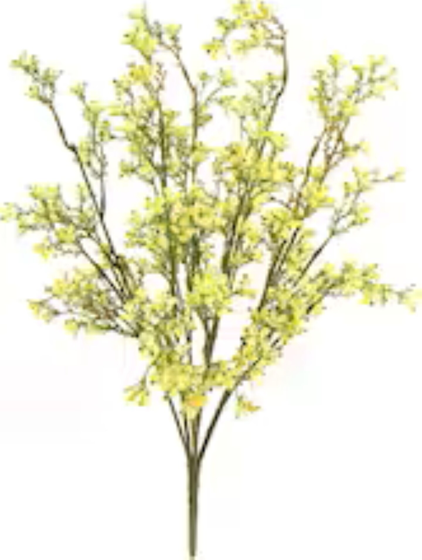 Yellow Mini Flower Bush with 14 Real Touch Sprays | 22-Inch | UV ...