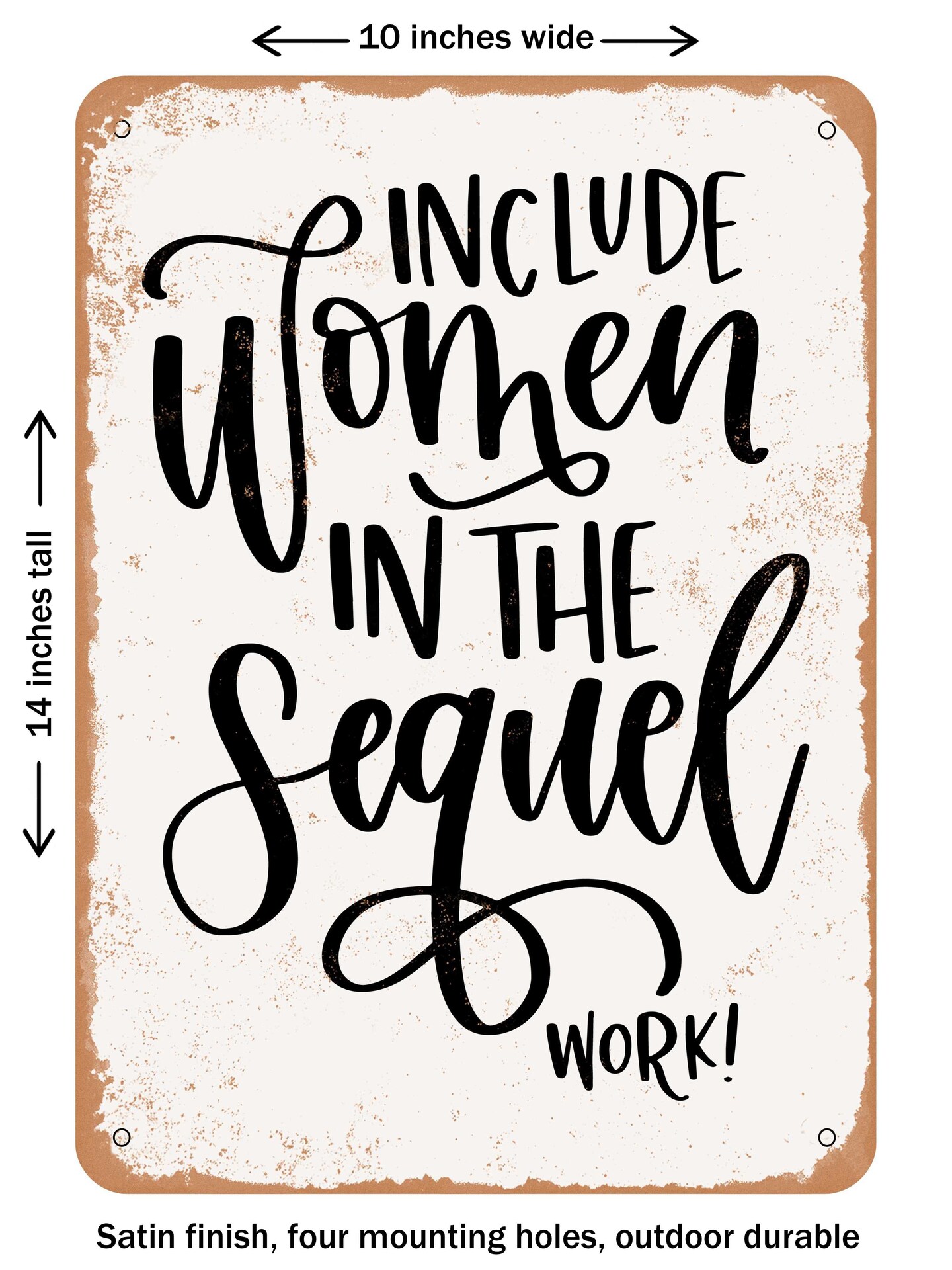 DECORATIVE METAL SIGN - Women In the Sequel - Vintage Rusty Look | Michaels