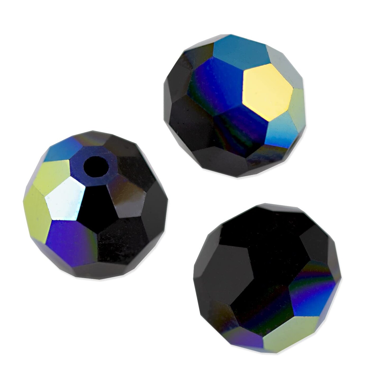 Preciosa Crystal Round Bead 6mm Jet AB (Package of 20) | Michaels