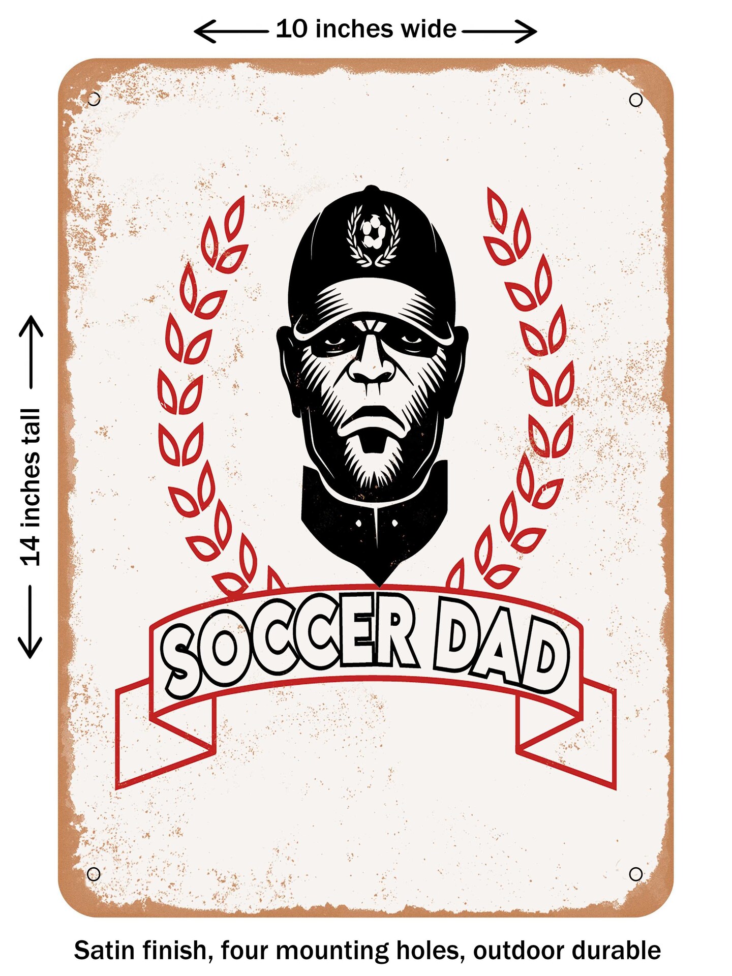 DECORATIVE METAL SIGN - Soccer Dad - Vintage Rusty Look | Michaels