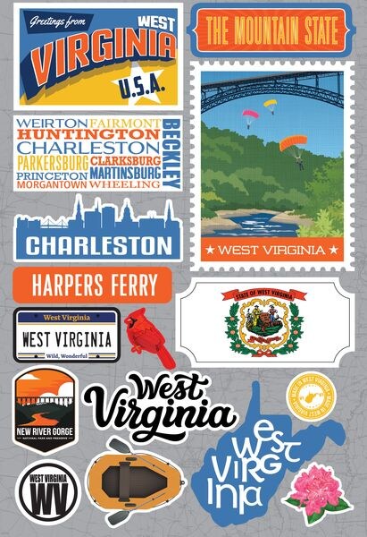 Reminisce West Virginia Stickers | Michaels