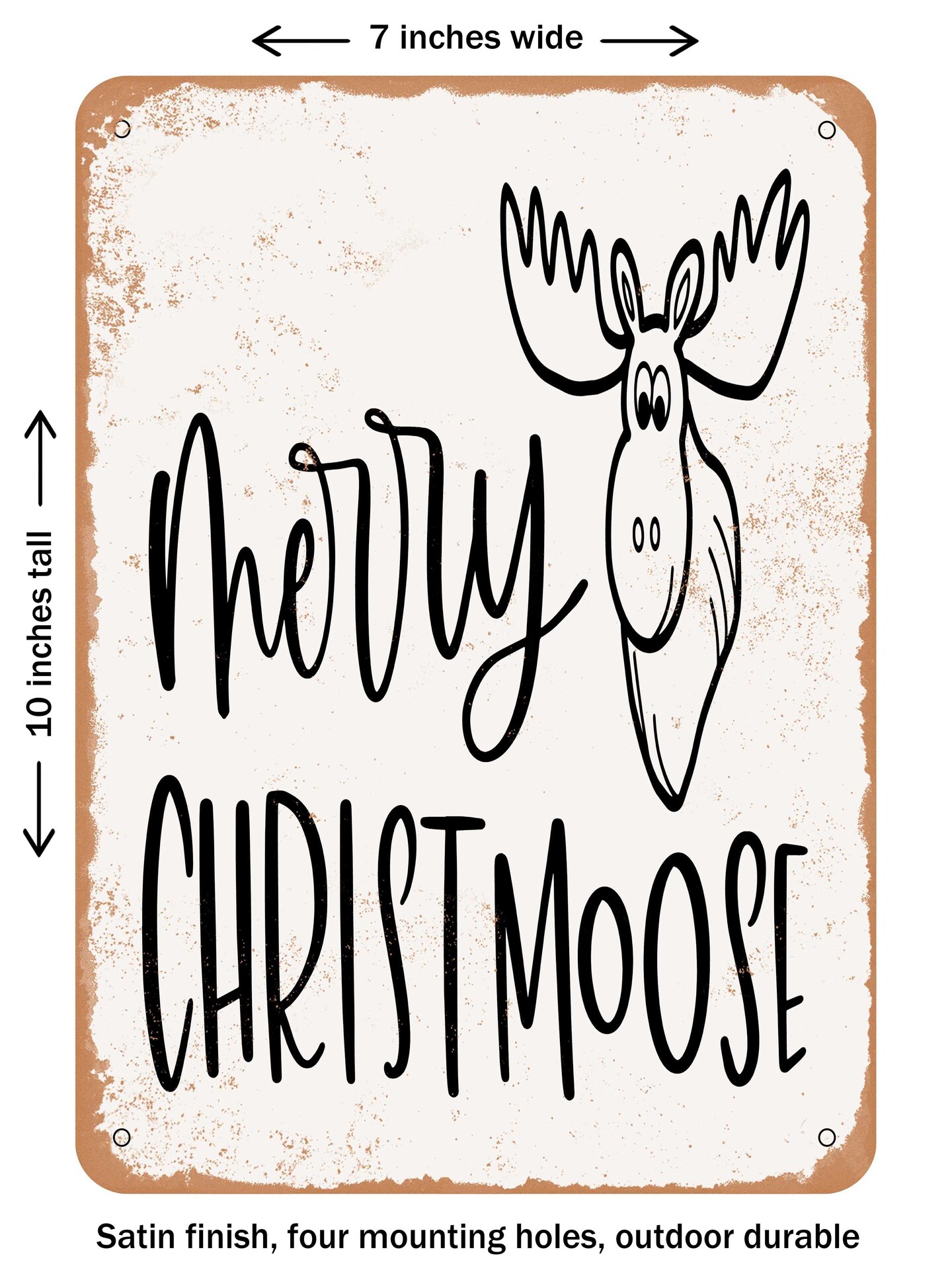 DECORATIVE METAL SIGN - Merry Christmoose - Vintage Rusty Look | Michaels