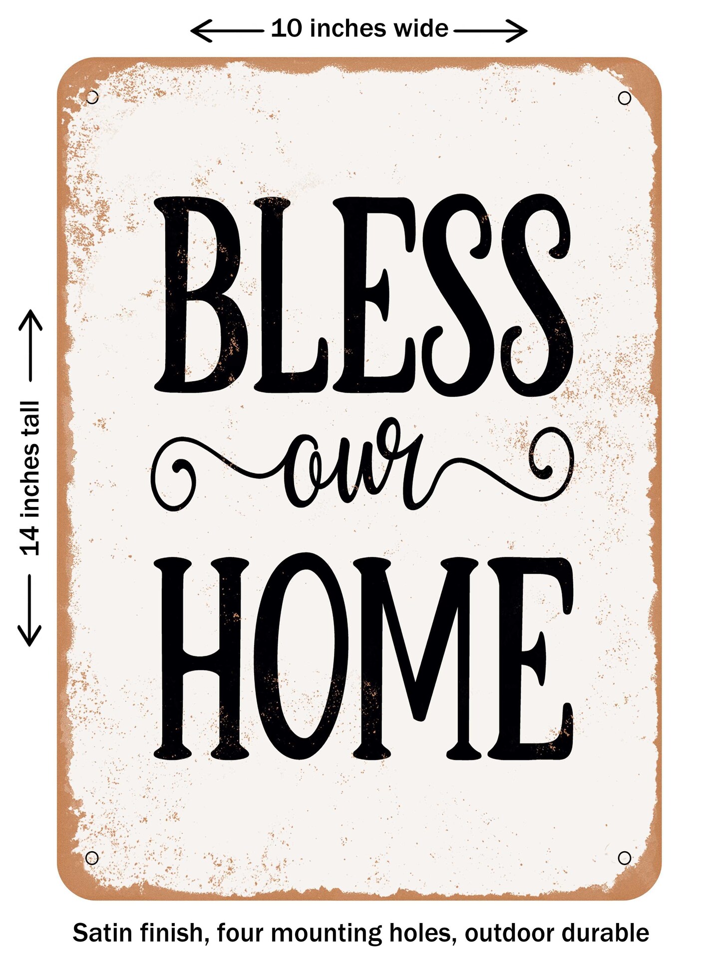 DECORATIVE METAL SIGN - Bless Our Nest - 2 - Vintage Rusty Look | Michaels