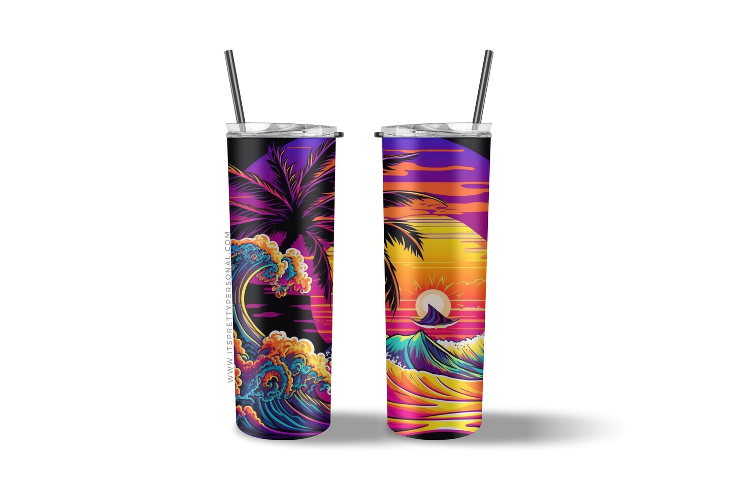 #704 CLEAR- 20oz - Neon Sunset 9.4" x 8" Pattern Vinyl Wrap | Michaels