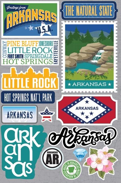 Reminisce Arkansas Stickers | Michaels