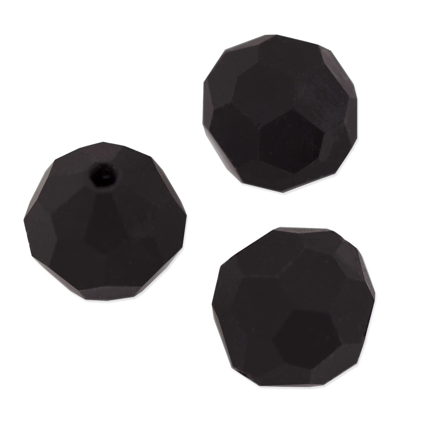 Preciosa Crystal Round Bead 8mm Matte Jet (Package of 10) | Michaels