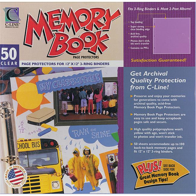 C-Line Memory Book Top-Load Page Protectors 12 x 12 Inch | Michaels