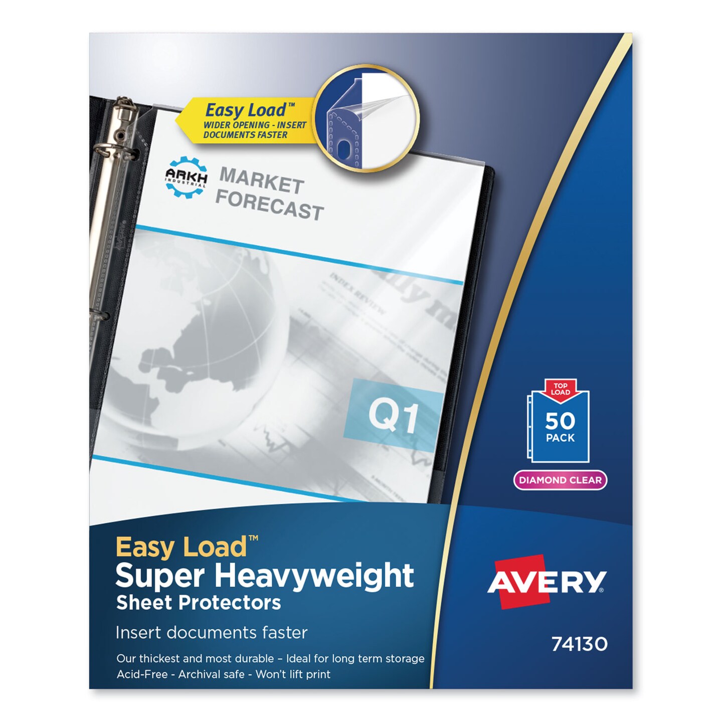 Avery Top-Load Poly Sheet Protector Super Heavy Gauge Letter Diamond ...