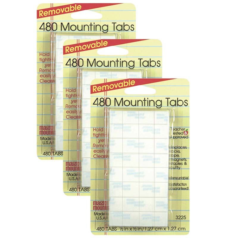 Removable Tabs, 0.5" x 0.5", 480 Per Pack, 3 Packs | Michaels
