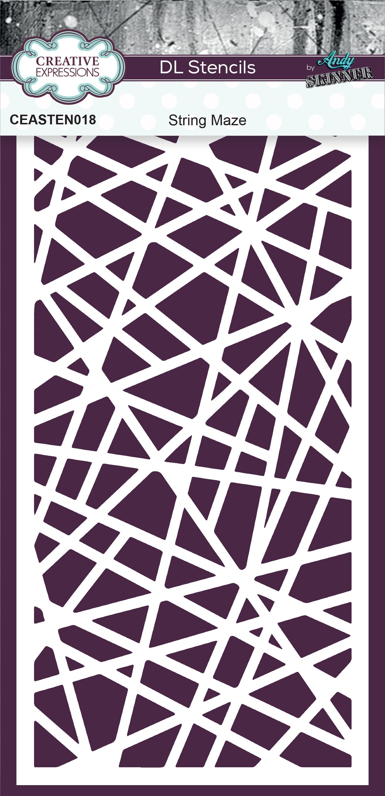 Creative Expressions DL Stencil 4"X8" By Andy Skinner-String Maze ...