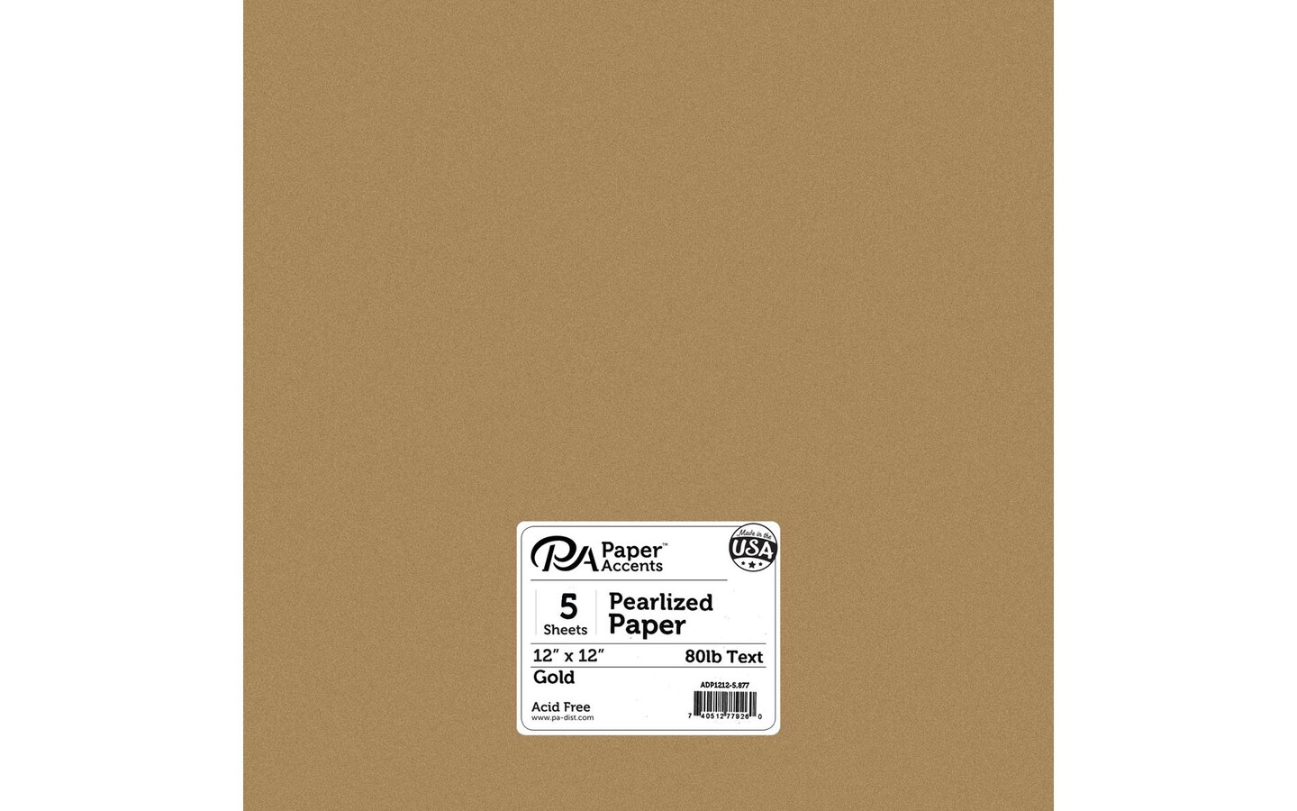 Accent Design Paper Accents Pearlized12x12Gold, Model: ADP1212-5.877 ...
