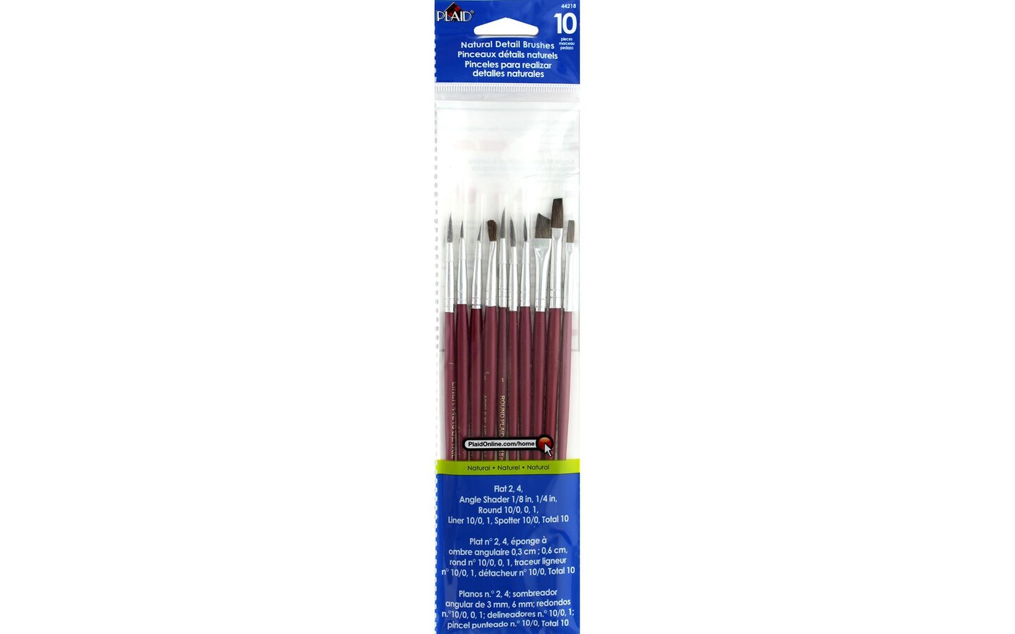 Plaid Brush Set Detail Natural 10pc, Model: PA-322324 | Michaels