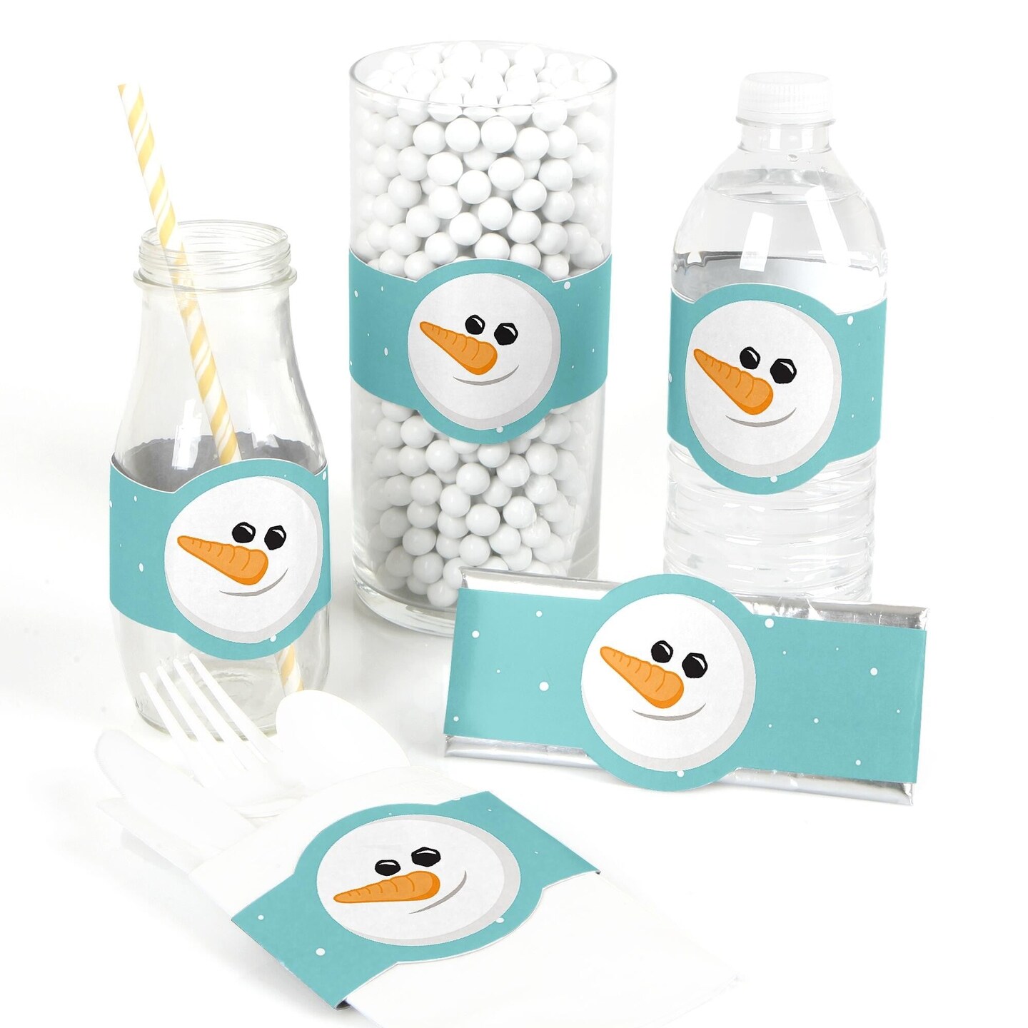 Big Dot of Happiness Let It Snow - Snowman - DIY Party Supplies ...