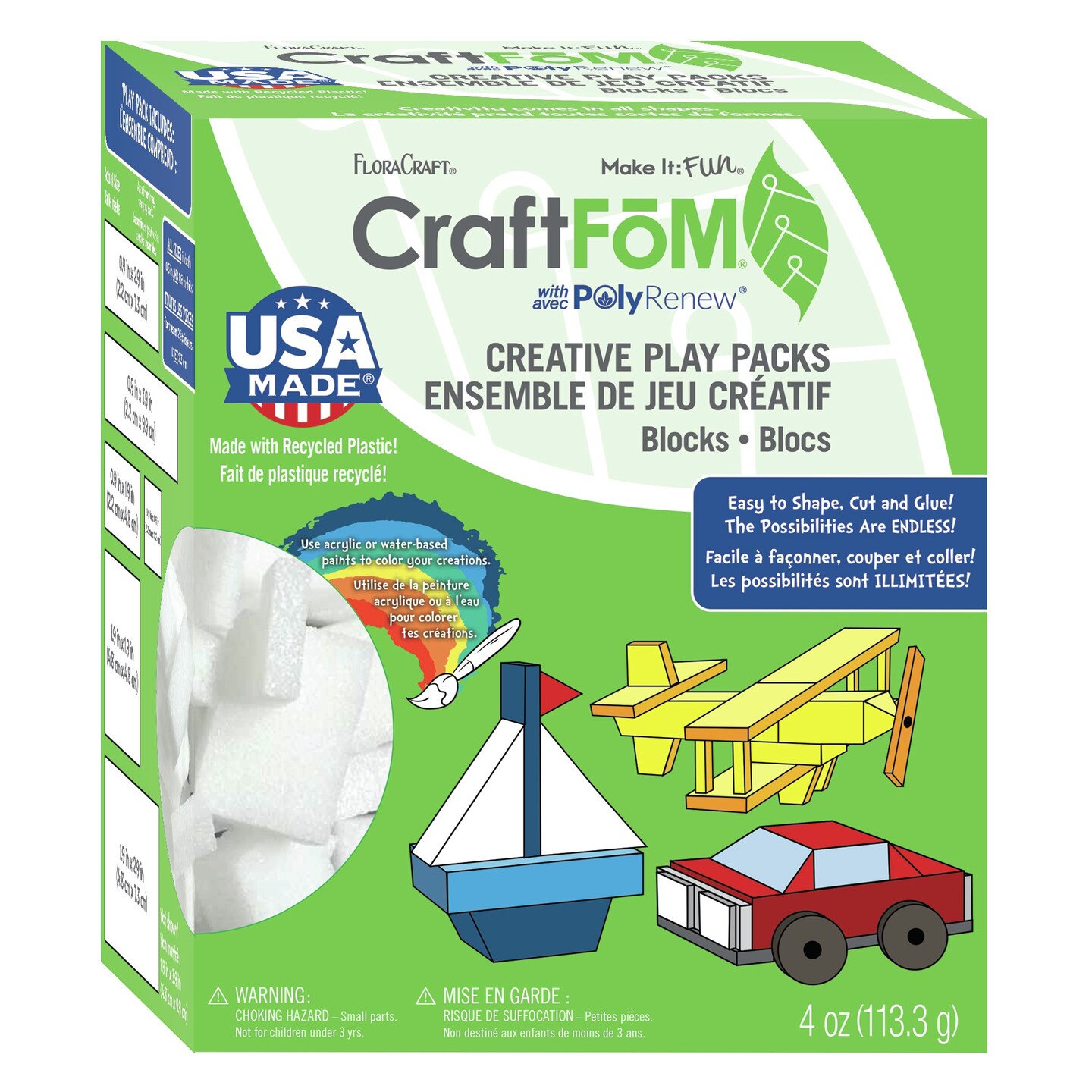 FloraCraft CraftFoM Play Pack 4oz-Blocks, White | Michaels