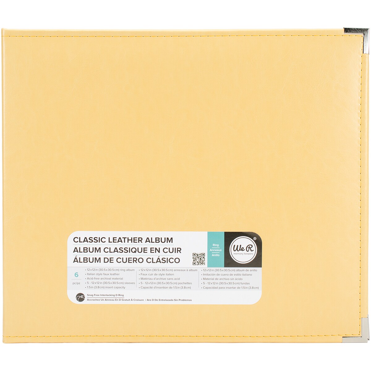 We R Classic Leather D-Ring Album 12"X12"-Buttercup | Michaels