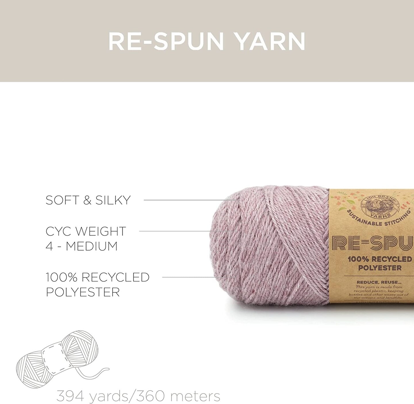 (Pack of 3) Lion Brand Re-Spun Yarn-Blush | Michaels