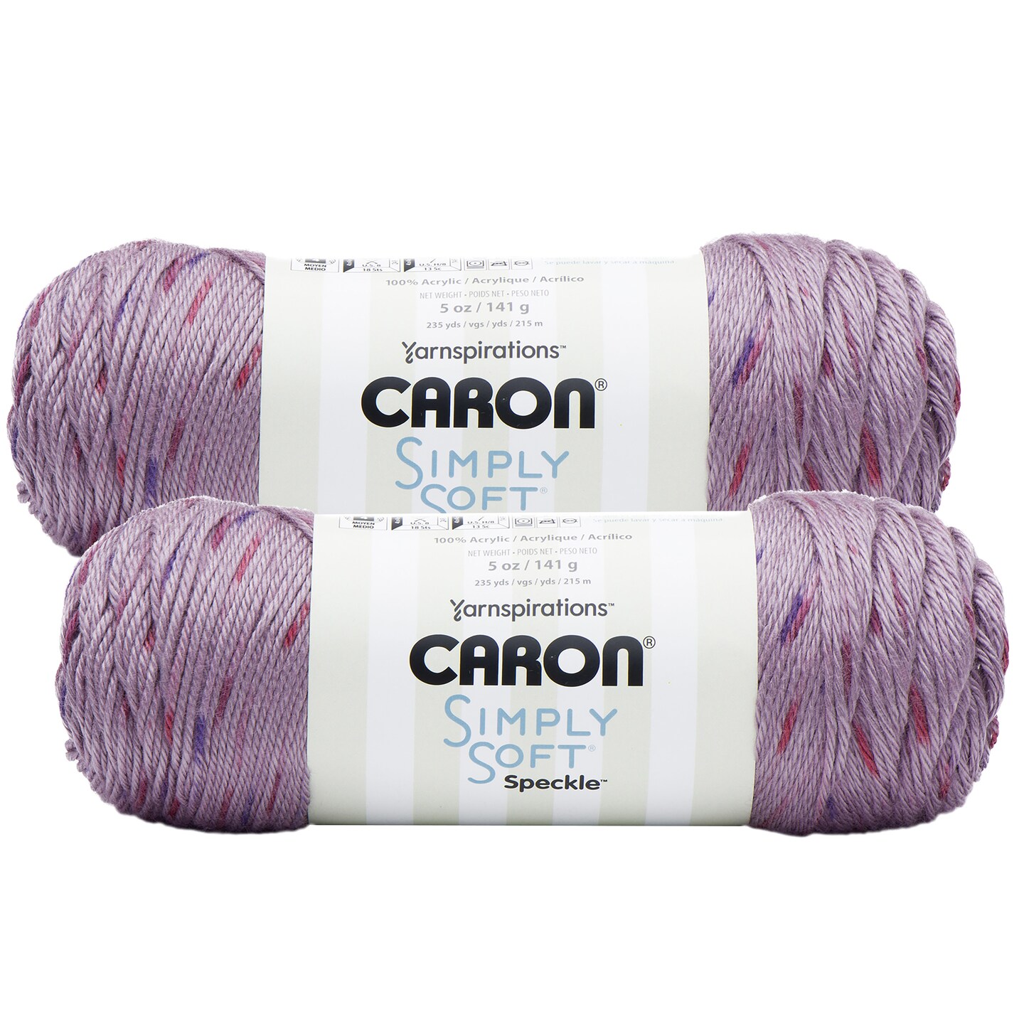 (Pack of 2) Caron Simply Soft Speckle Yarn-Snapdragon | Michaels