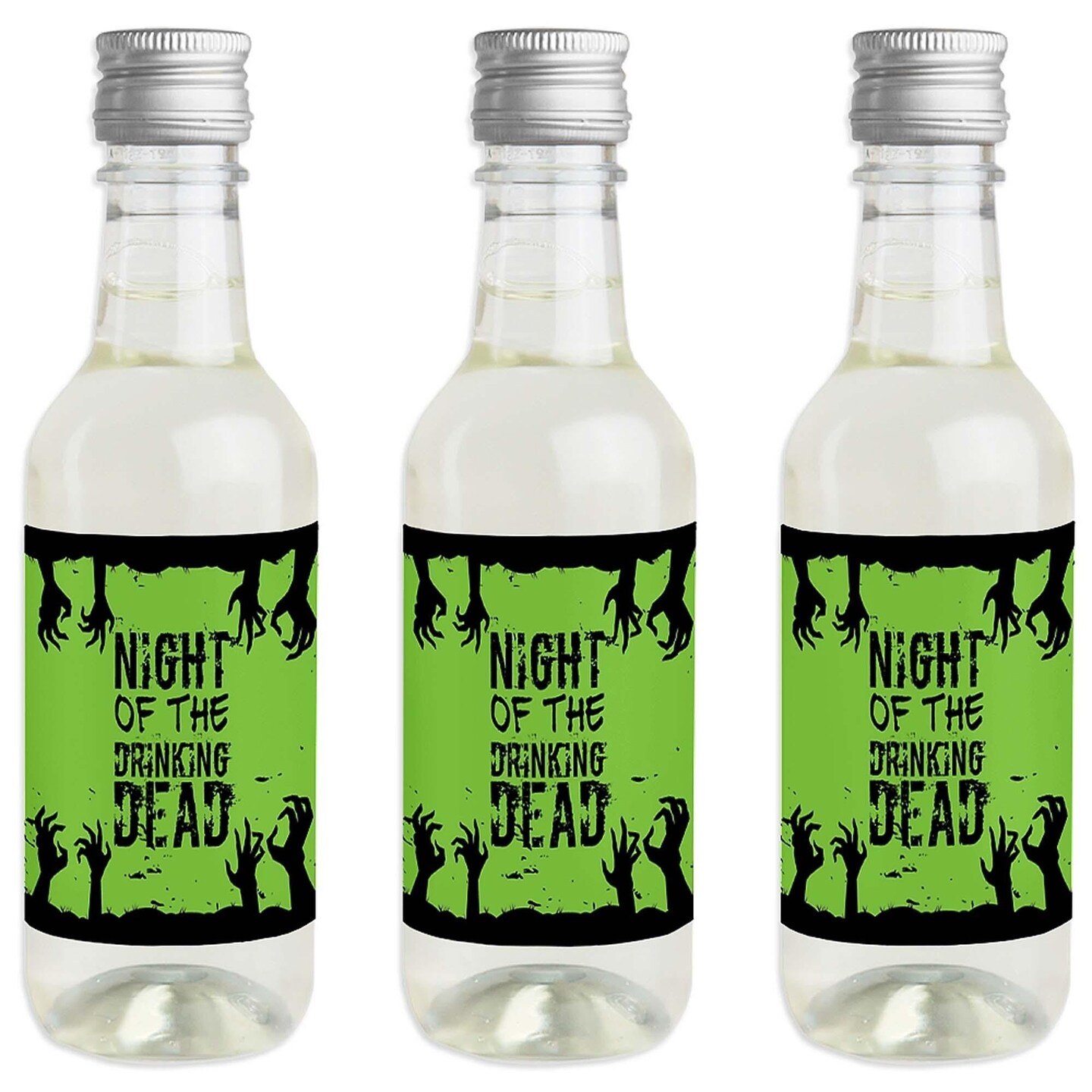 Big Dot of Happiness Zombie Zone - Mini Wine & Champagne Bottle Label ...