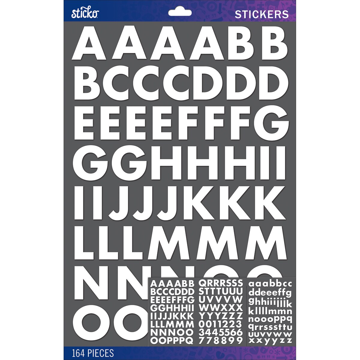 Sticko Alphabet Stickers-White Futura Bold Large | Michaels