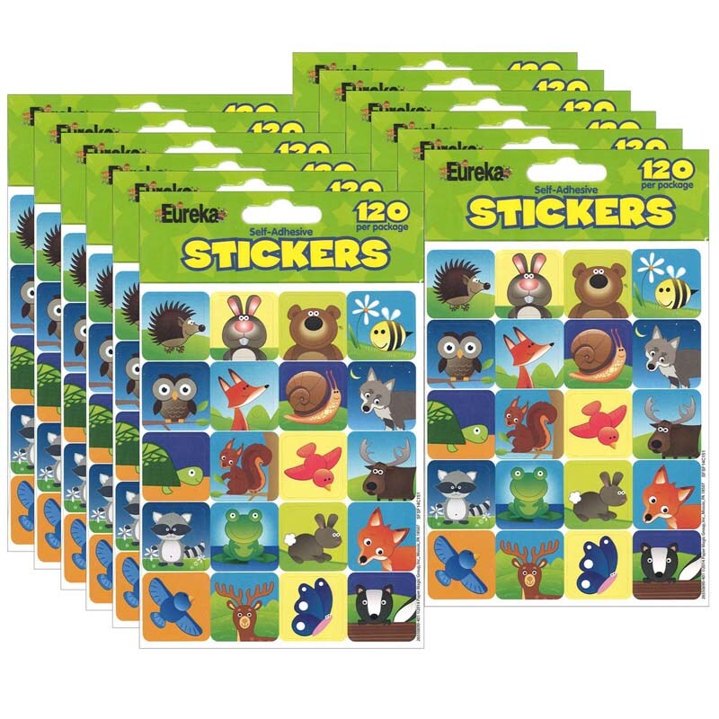 Woodland Creatures Theme Stickers, 120 Per Pack, 12 Packs | Michaels