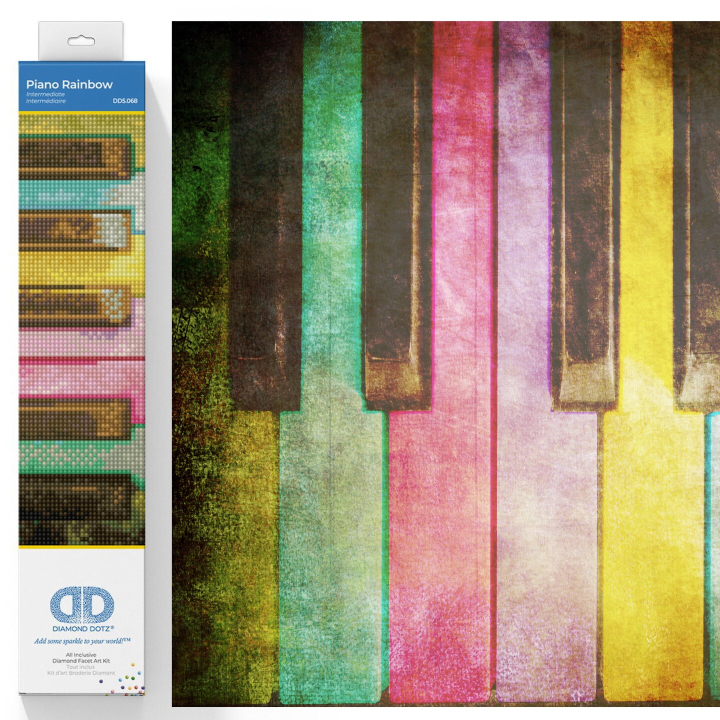 Diamond Dotz Piano Rainbow Music Diamond Painting Kits for Adults ...