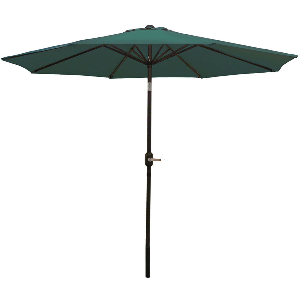 Sunnydaze 9 Ft Aluminum Patio Umbrella With Tilt And Crank - Green ...