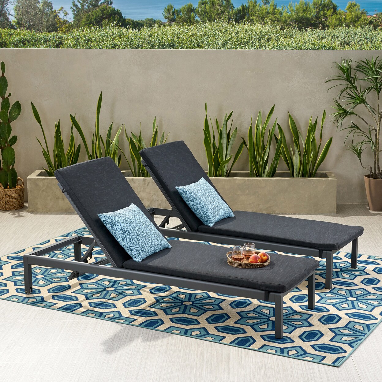 GDF Studio Mavis Outdoor Fabric Lounge Cushion (Set of 2) | Michaels