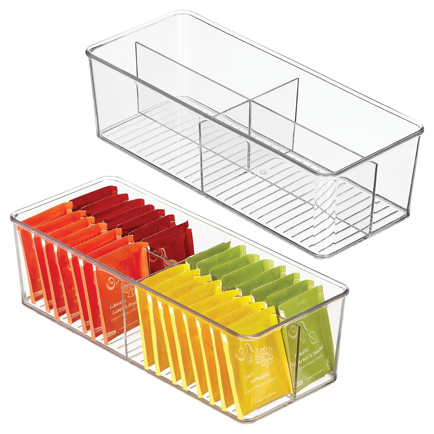 mDesign Plastic Kitchen Cabinet Divided Storage Organizer Bin | Michaels