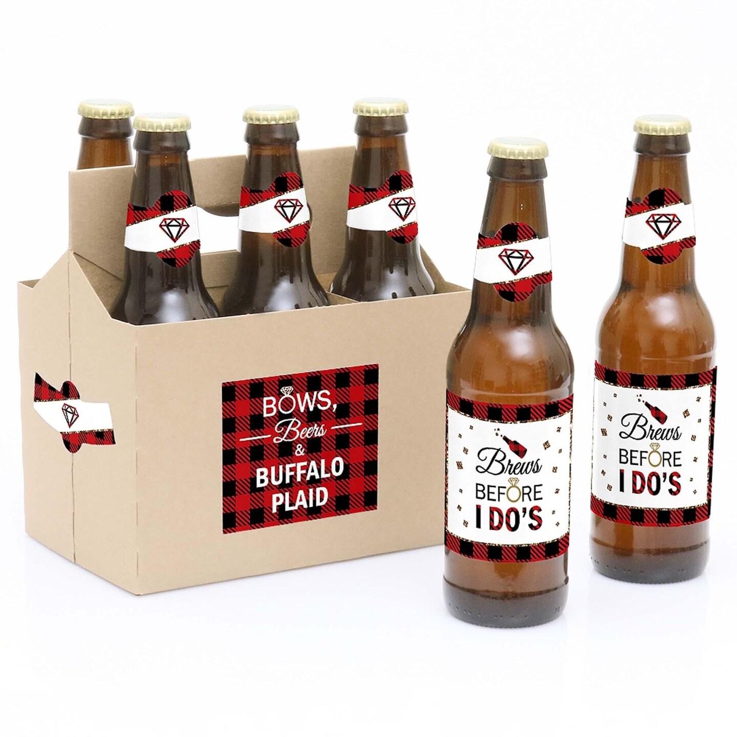 Big Dot of Happiness Flannel Fling Before the Ring - Buffalo Plaid ...