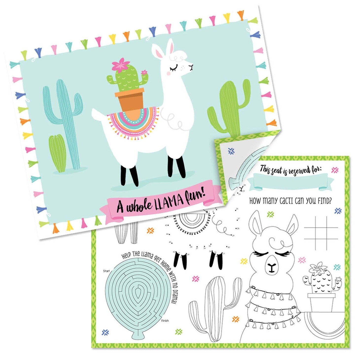 Big Dot of Happiness Whole Llama Fun - Paper Llama Fiesta Birthday ...
