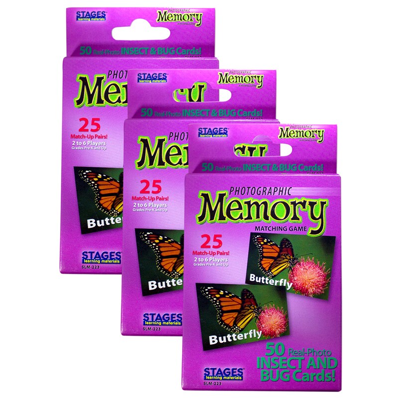 Photographic Memory Matching Game, Insects & Bugs, Pack of 3 | Michaels