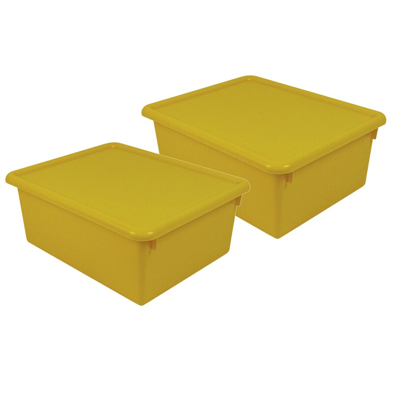 Stowaway® 5" Letter Box with Lid, Yellow, Pack of 2 | Michaels